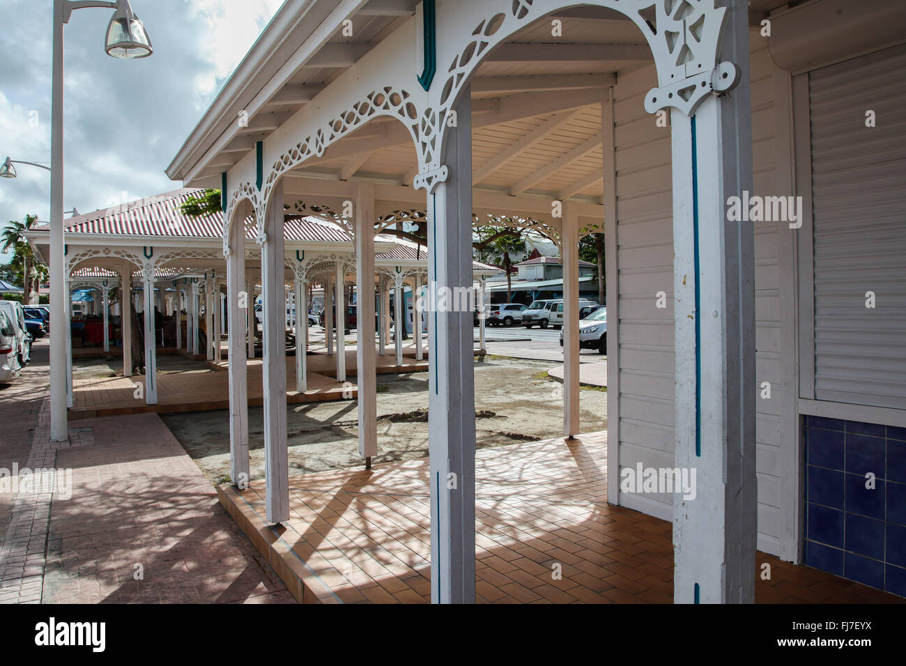 Marigot, Sint Maarten, Sint Maarten. July 31, 2015. Fish market area in ...