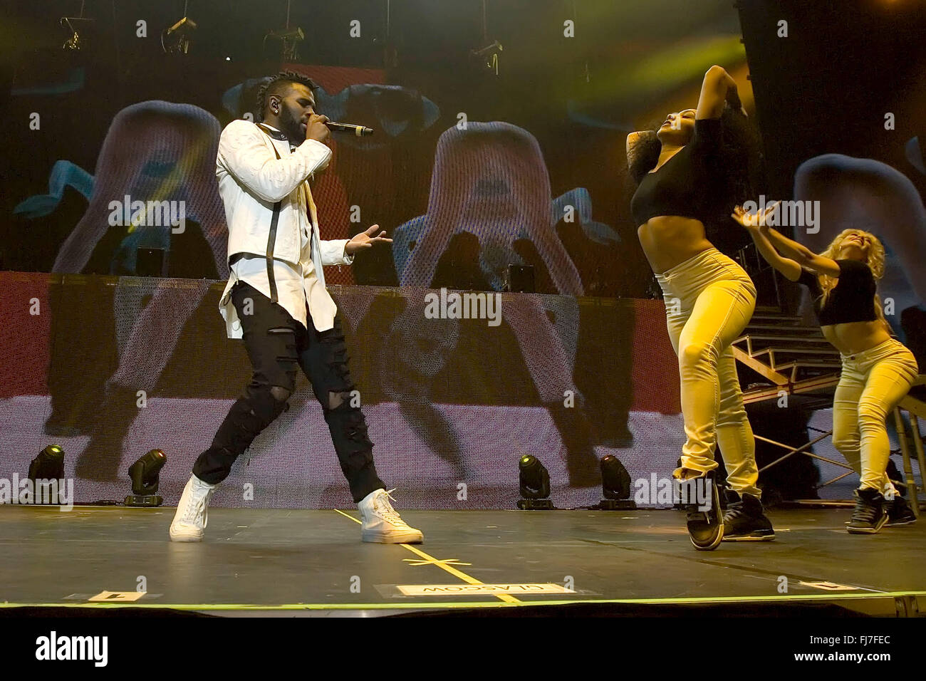 Jason Derulo performs at the SSE Hydro within the Scottish Exhibition ...