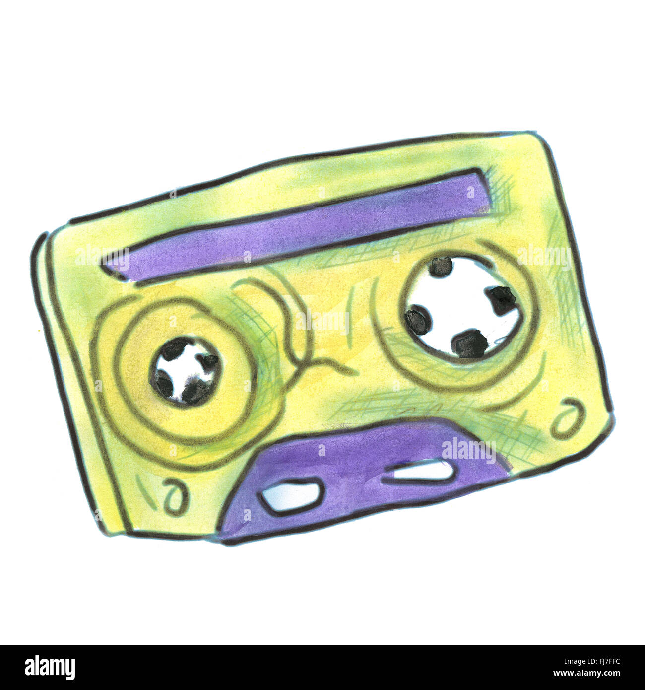 Cartoon cassette tape hi-res stock photography and images - Alamy