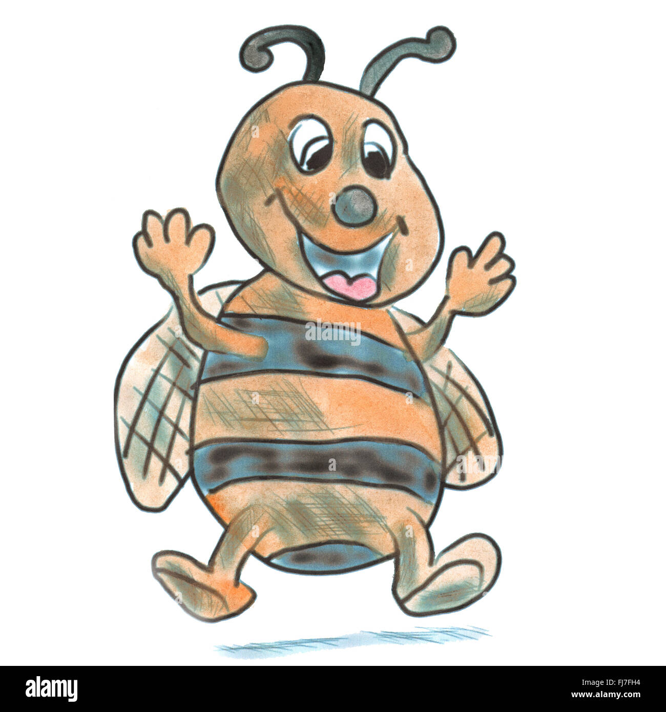 Illustration cute cartoon bee character hi-res stock photography and ...