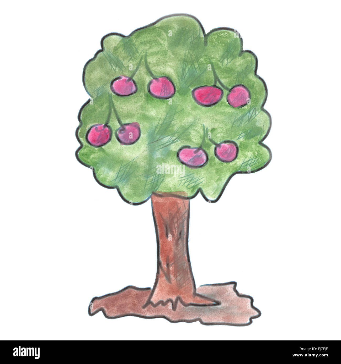 Fruits cartoon illustration hi-res stock photography and images - Alamy