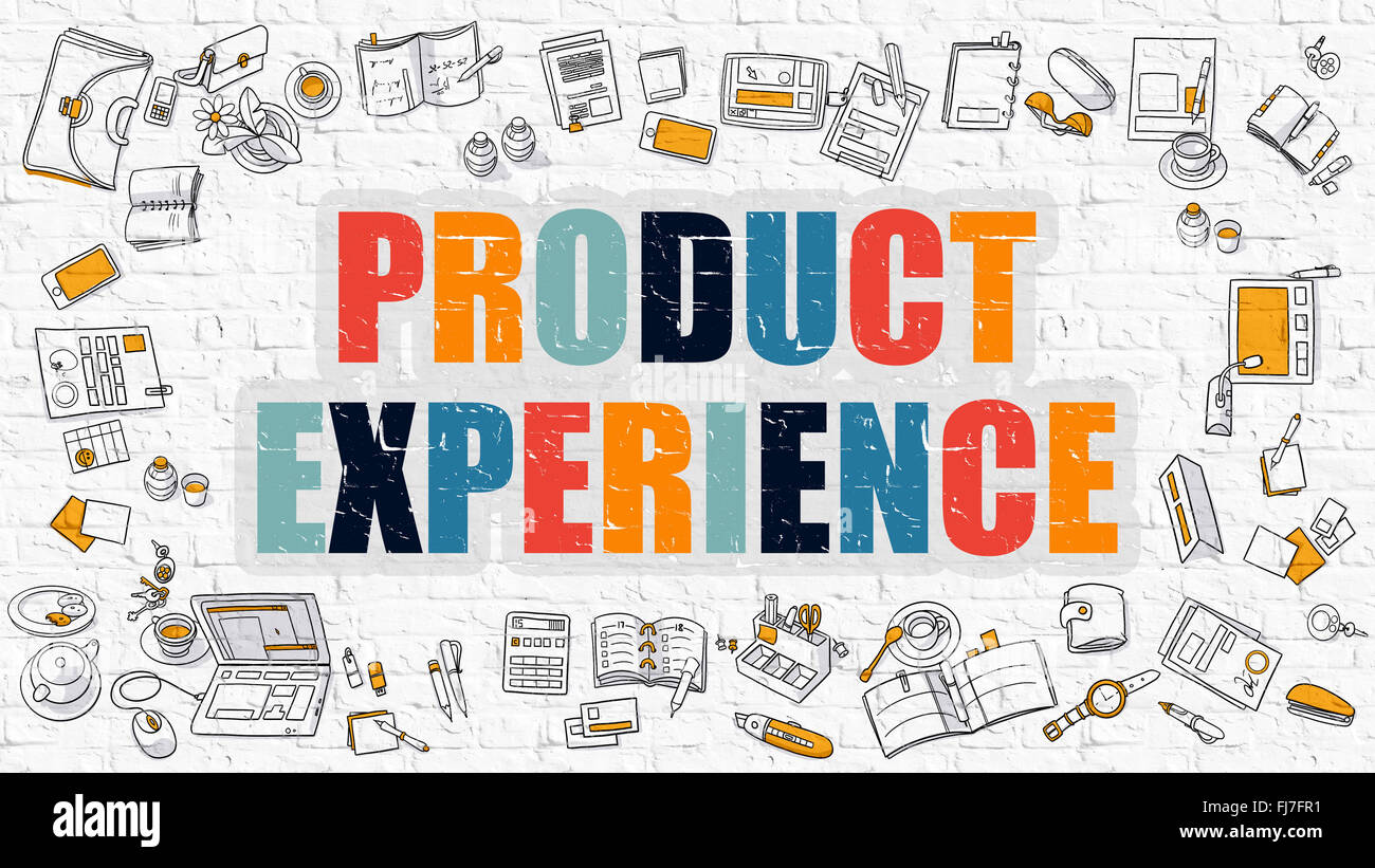 Product Experience Concept. Multicolor on White Brickwall Stock Photo ...