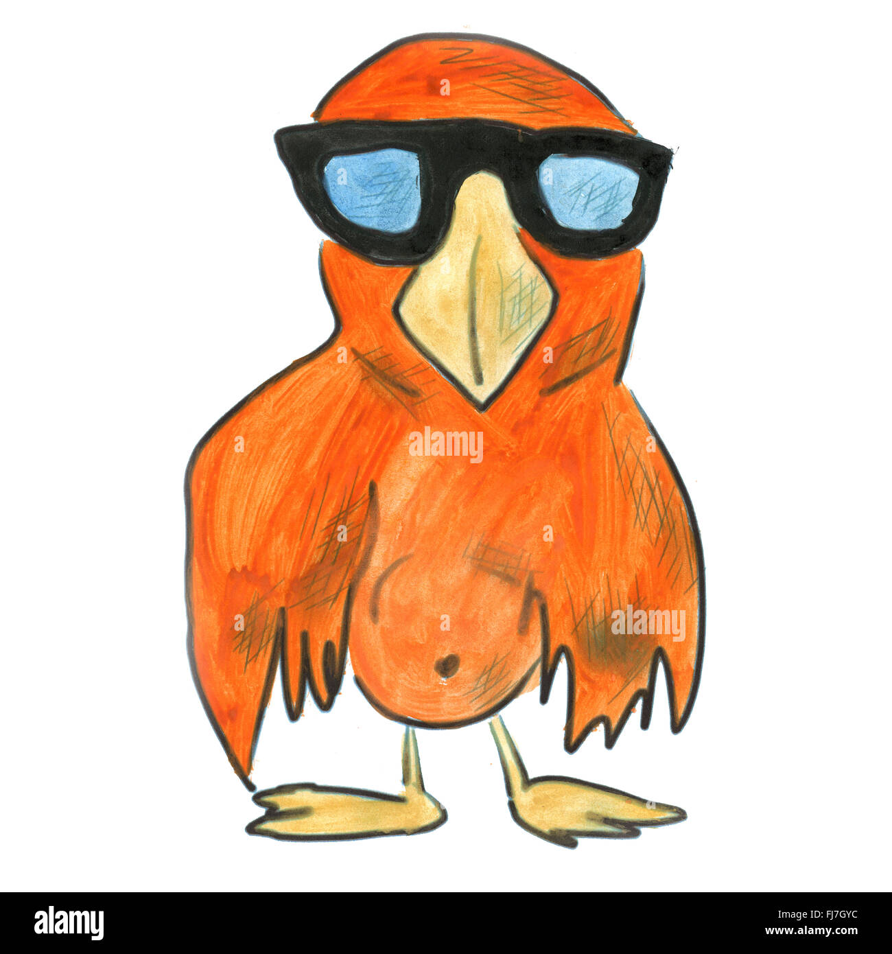 Yellow Bird Glasses Cartoon Watercolor Cut Out Stock Images And Pictures Alamy