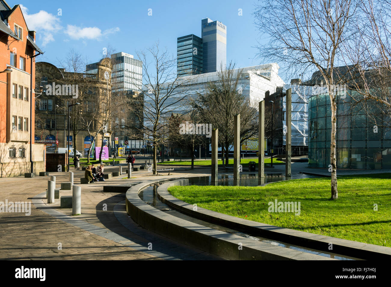 The CIS building from Cathedral Gardens, Manchester, England, UK Stock ...