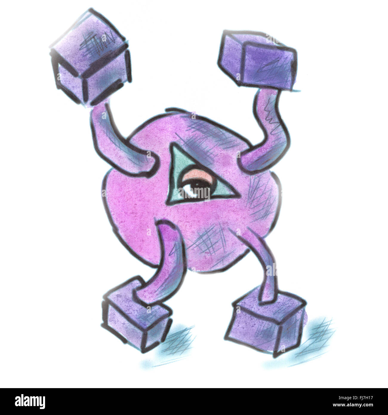 Retro robots illustration hi-res stock photography and images - Alamy