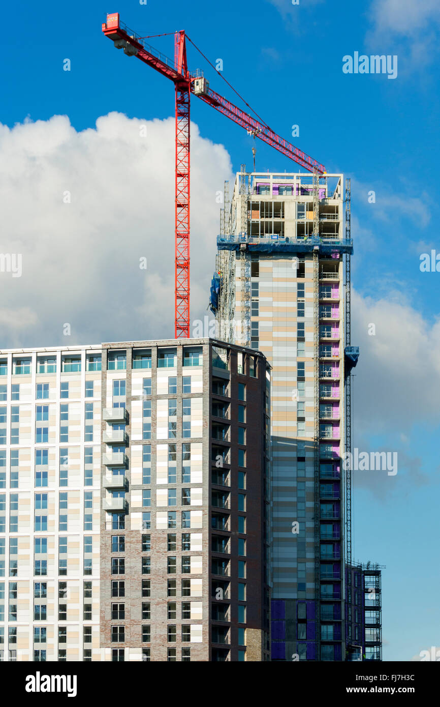 The 'One Greengate' apartments under construction, Greengate, Salford ...