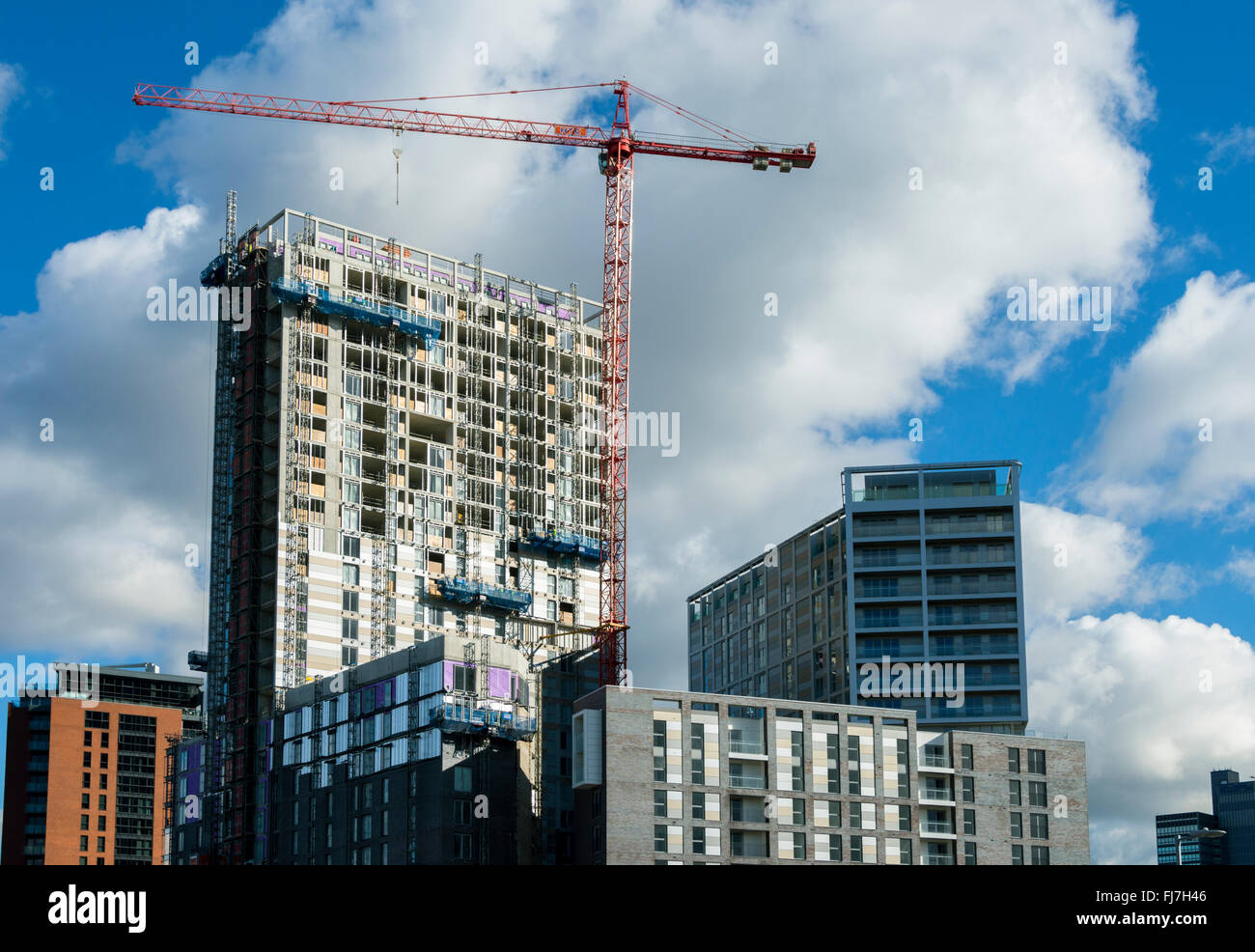 The 'One Greengate' apartments under construction, Greengate, Salford ...