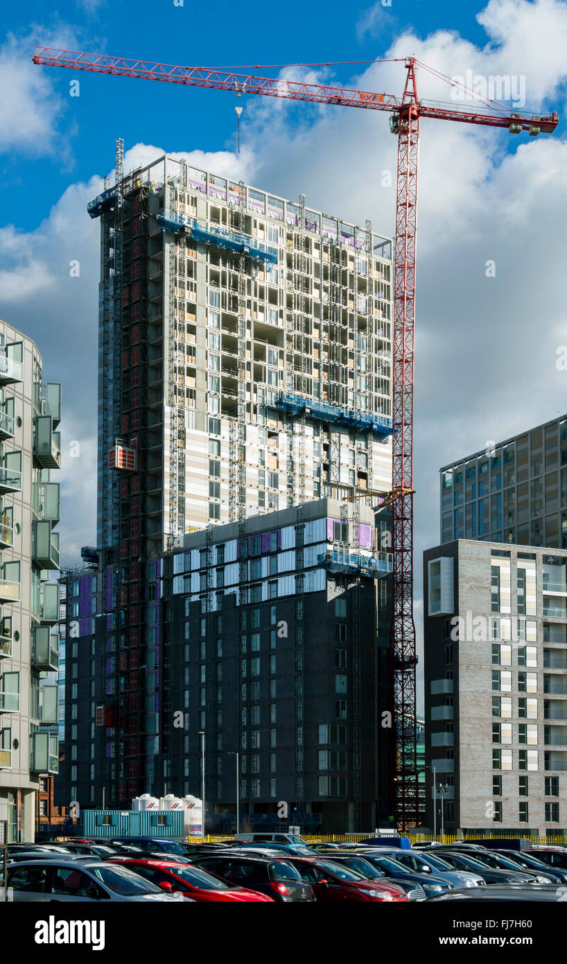 The 'One Greengate' apartments under construction, Greengate, Salford ...