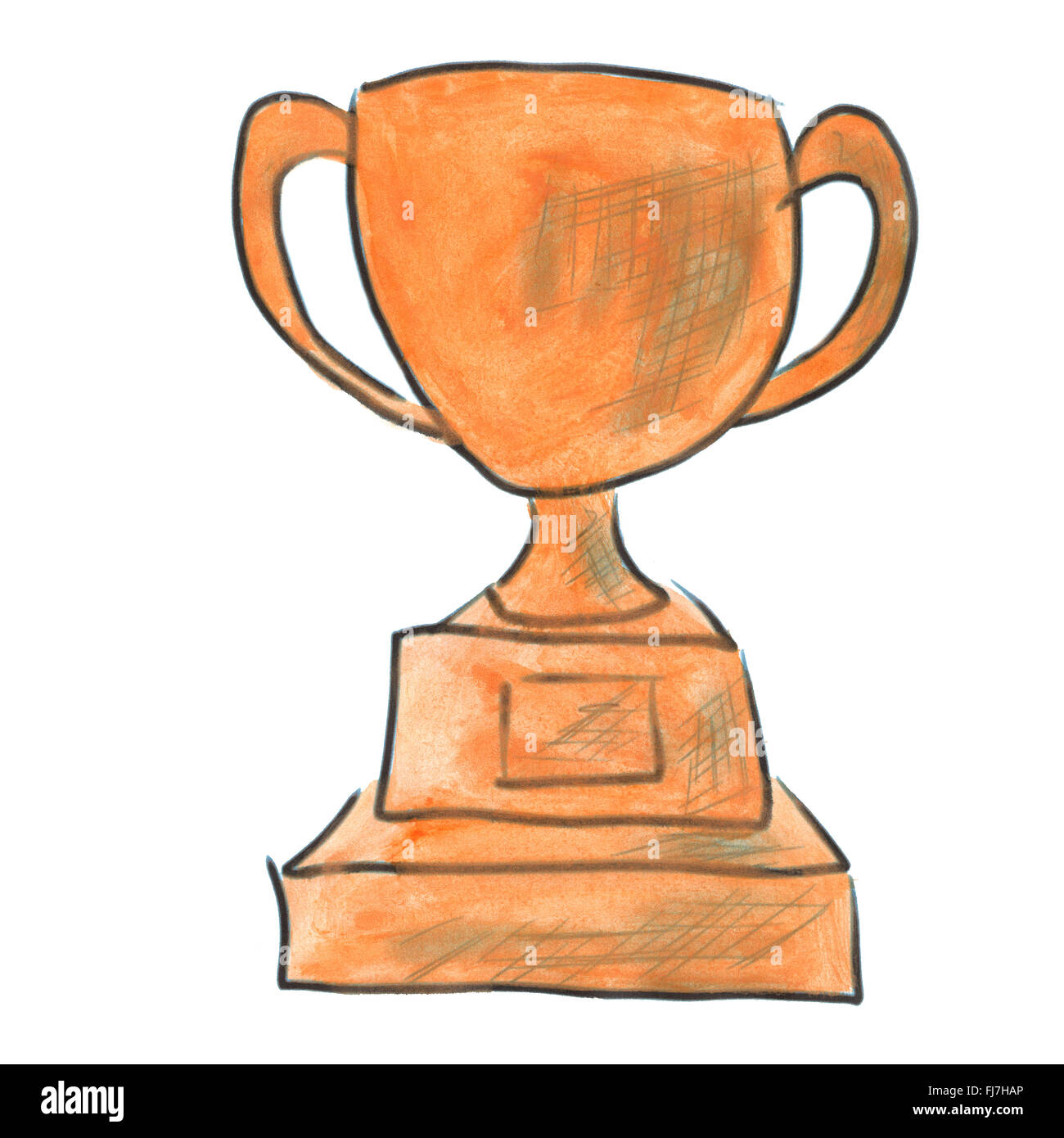 Drawing winner cup trophy prize Cut Out Stock Images & Pictures - Alamy