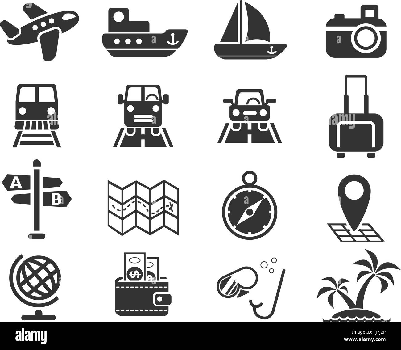 travel icon set Stock Vector Image & Art - Alamy