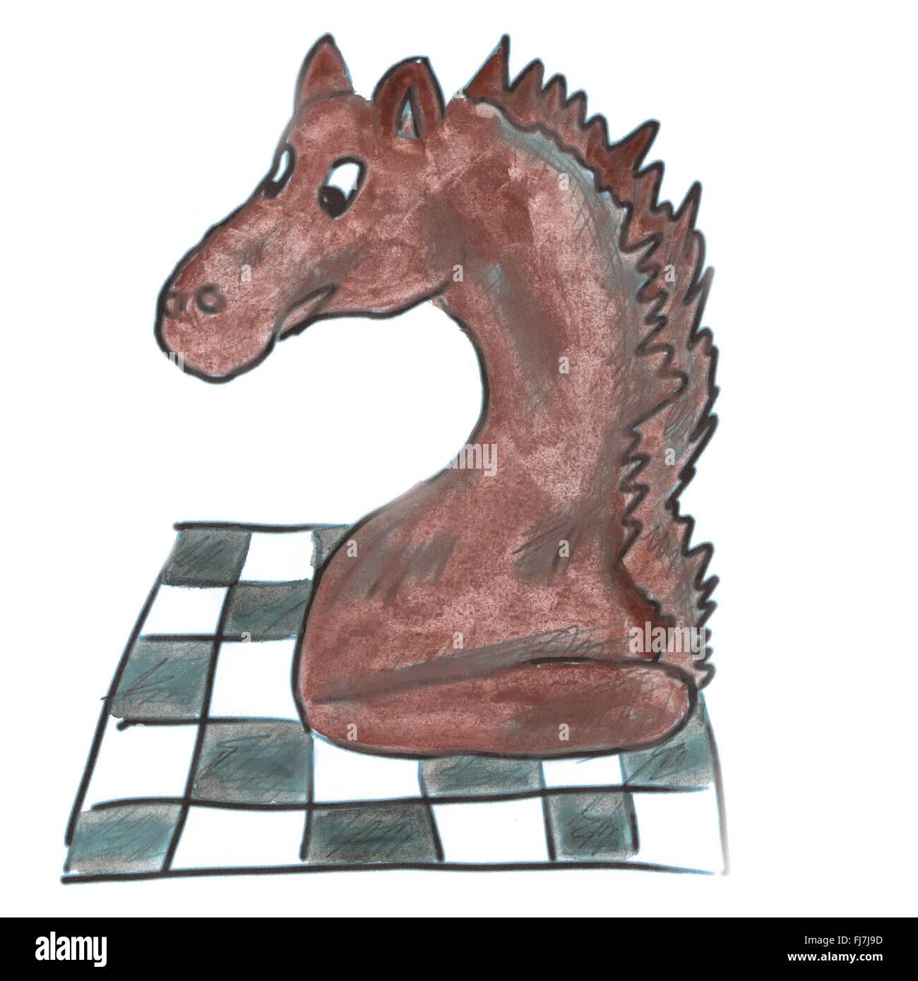 Cartoon illustration knight chess piece hi-res stock photography and ...