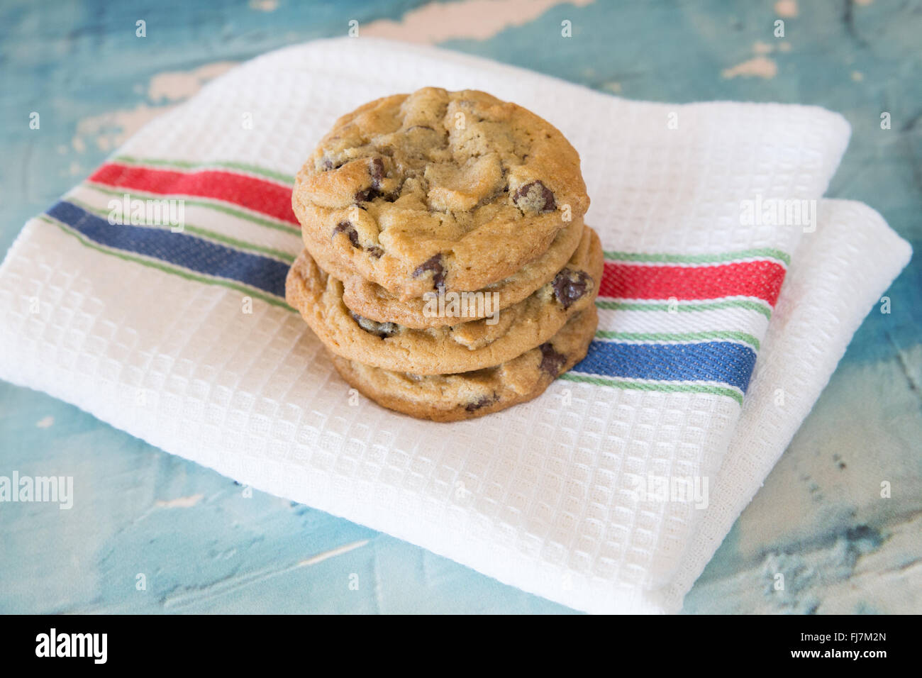 Stack of homemade chocolate chip cookies Stock Photo - Alamy