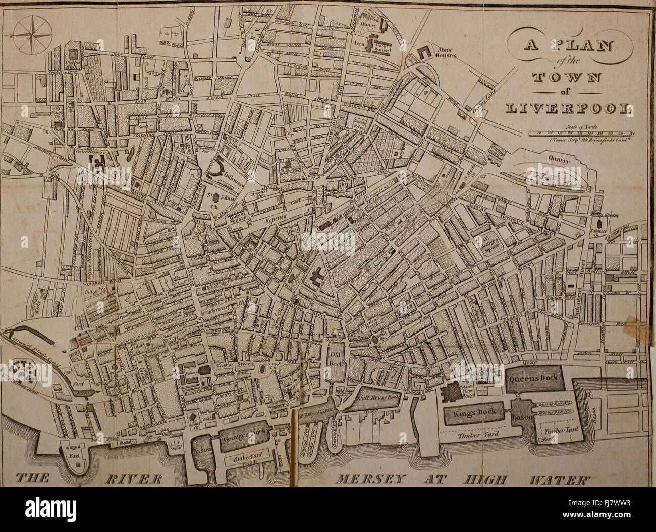 A detailed depiction of Liverpool in 1808, showcasing the city’s ...