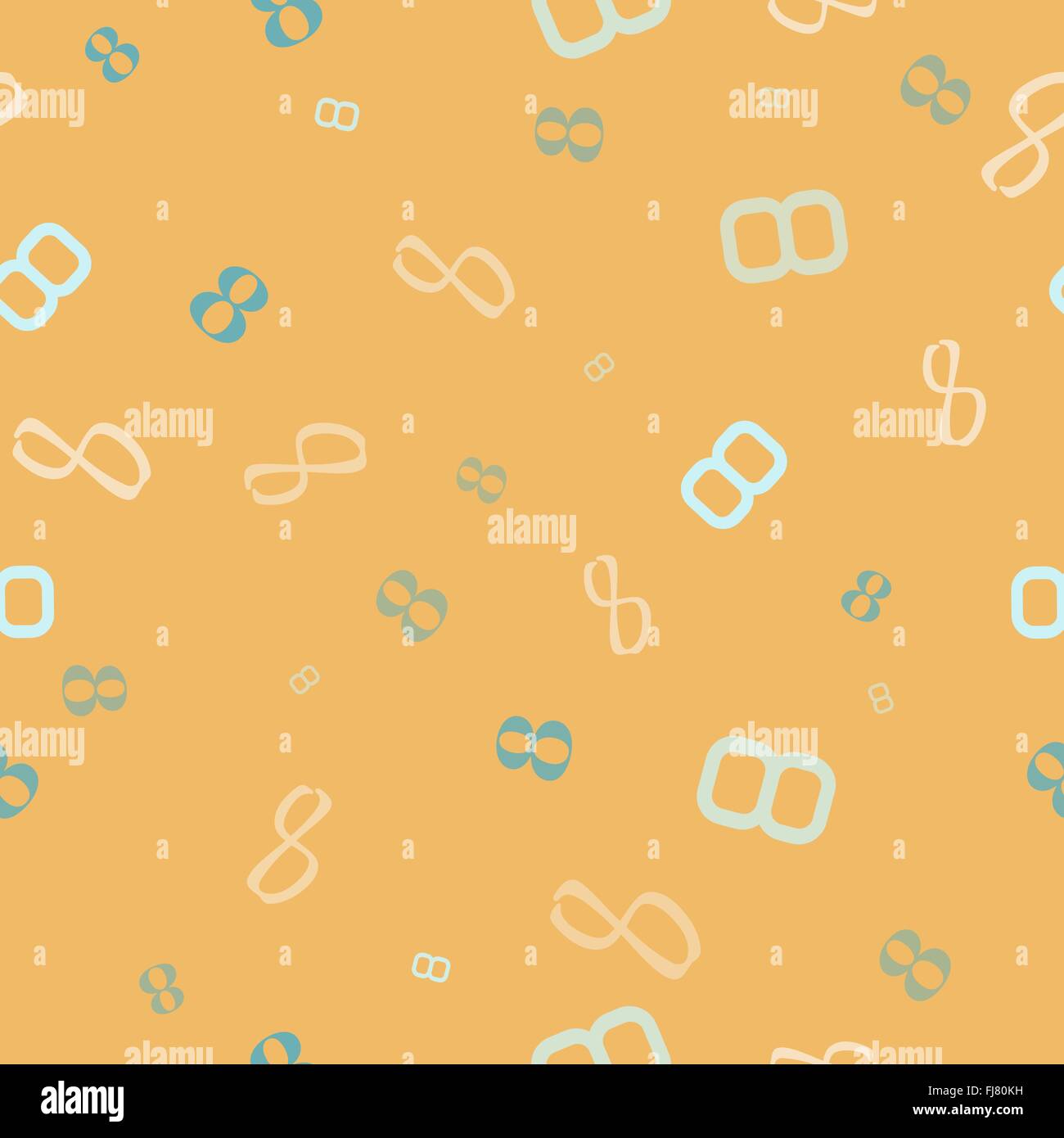 Eight. Seamless pattern with figures of different shapes and colors ...