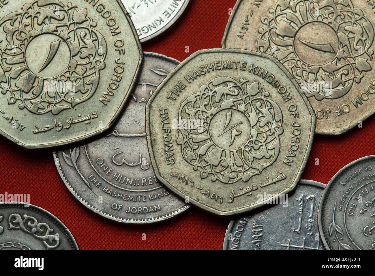 Jordan half dinar coin hi-res stock photography and images - Alamy