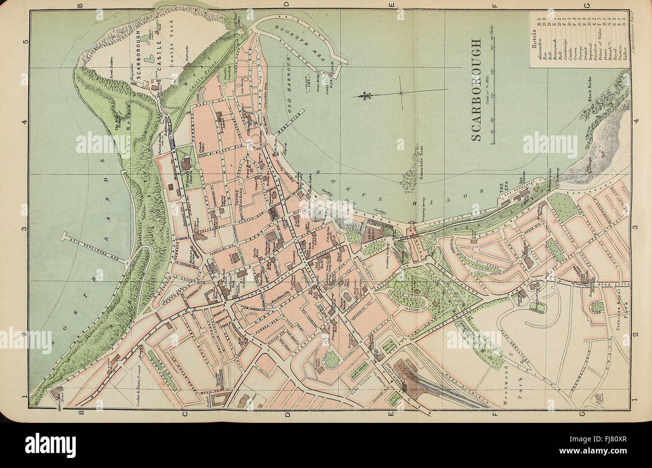 A historical map of Yorkshire, produced by Bartholomew in 1890 ...
