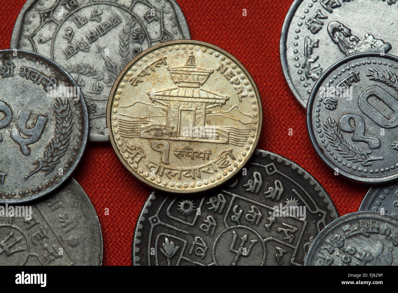 Coins of Nepal. Tal Barahi Temple (Lake Temple) in Pokhara, Nepal ...