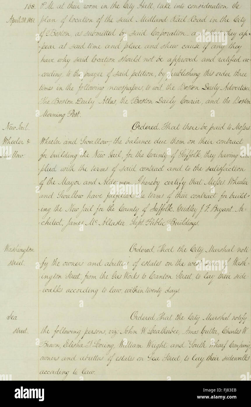 Summary of Boston City Council Proceedings, Board of Aldermen Minutes ...