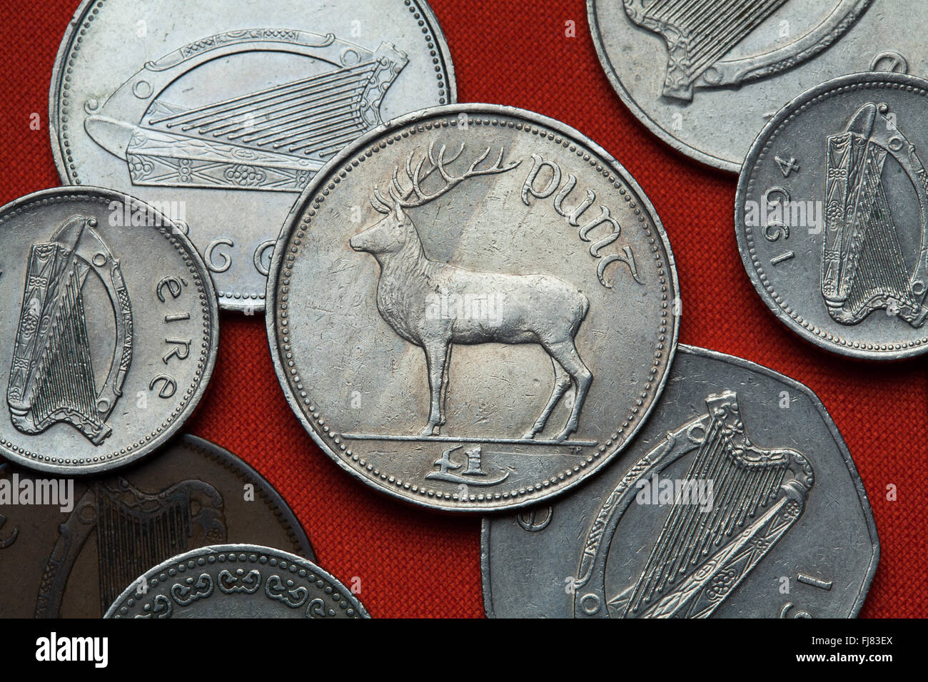 Irish pound coin hi-res stock photography and images - Alamy