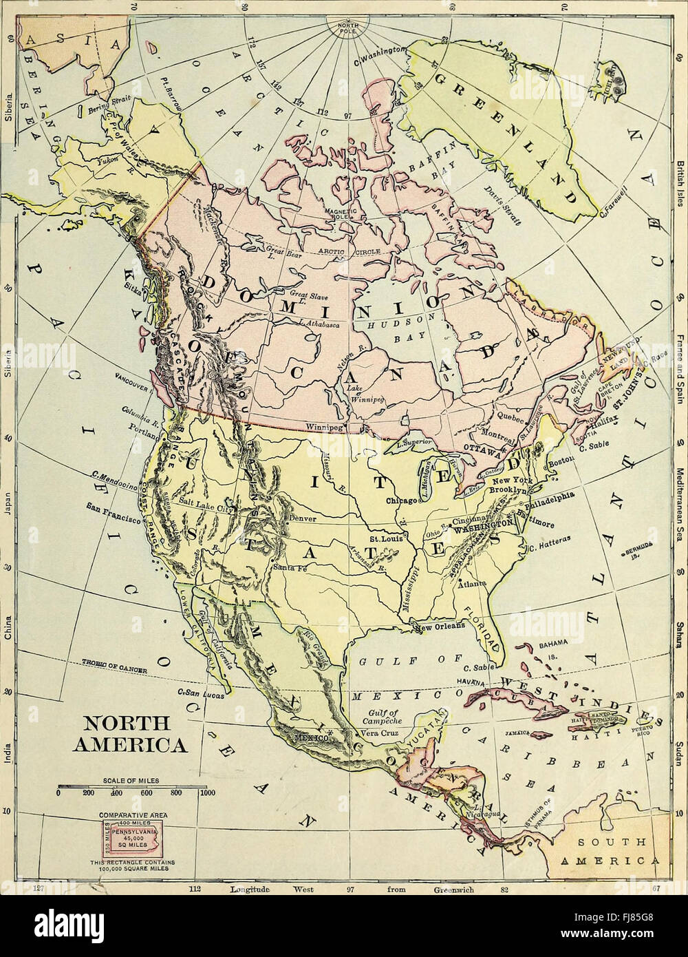 Geography textbook from 1899, providing in-depth studies of global ...