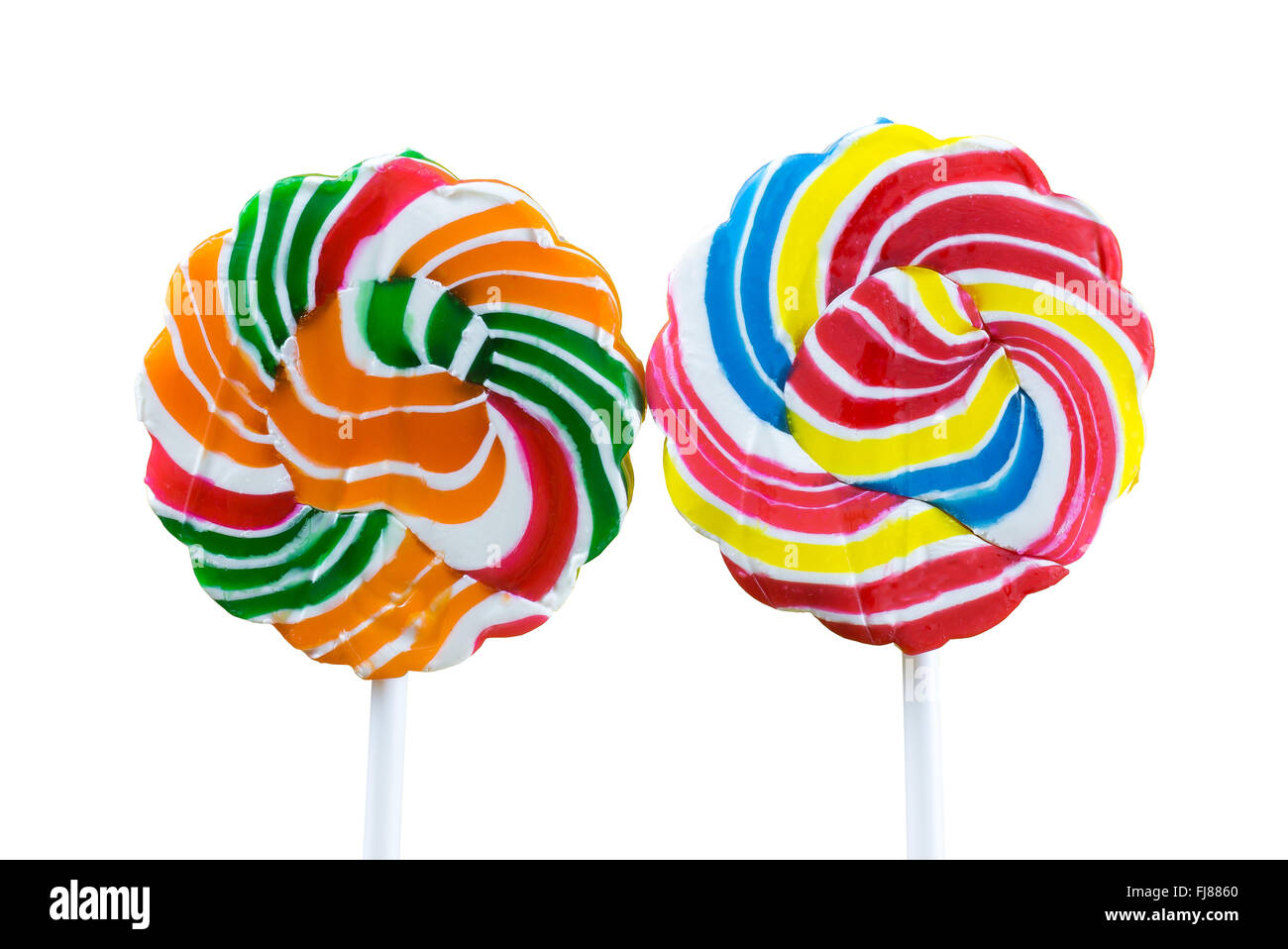 colorful candy stick isolated on white background with clipping path ...