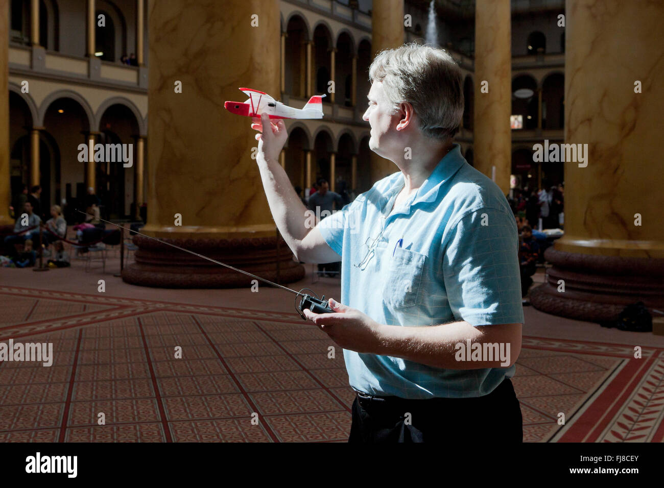 Micro electric RC airplane hobbyist - USA Stock Photo - Alamy