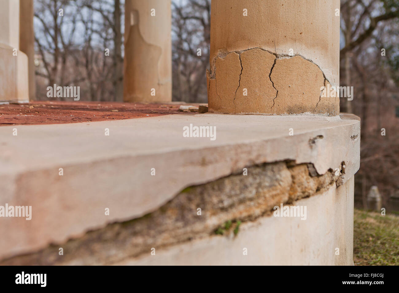 Concrete degradation on building - USA Stock Photo - Alamy