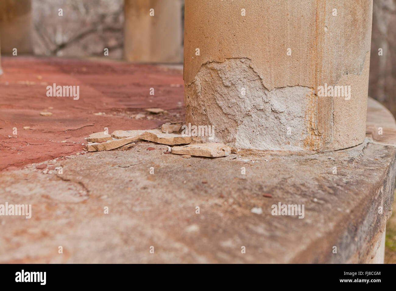 Concrete degradation on building - USA Stock Photo - Alamy