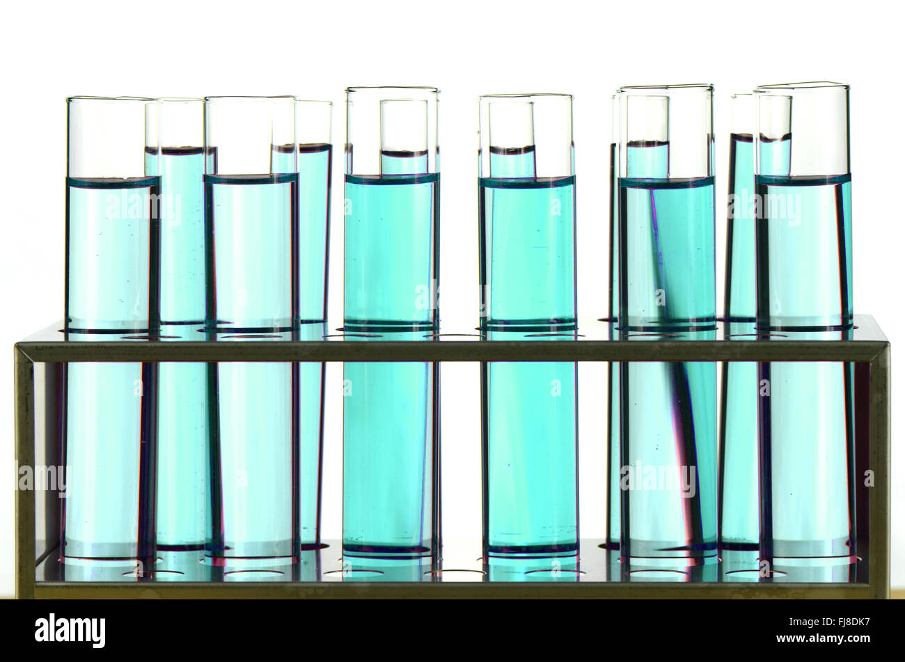 Test Tube in Close-up on White Background Stock Photo - Alamy