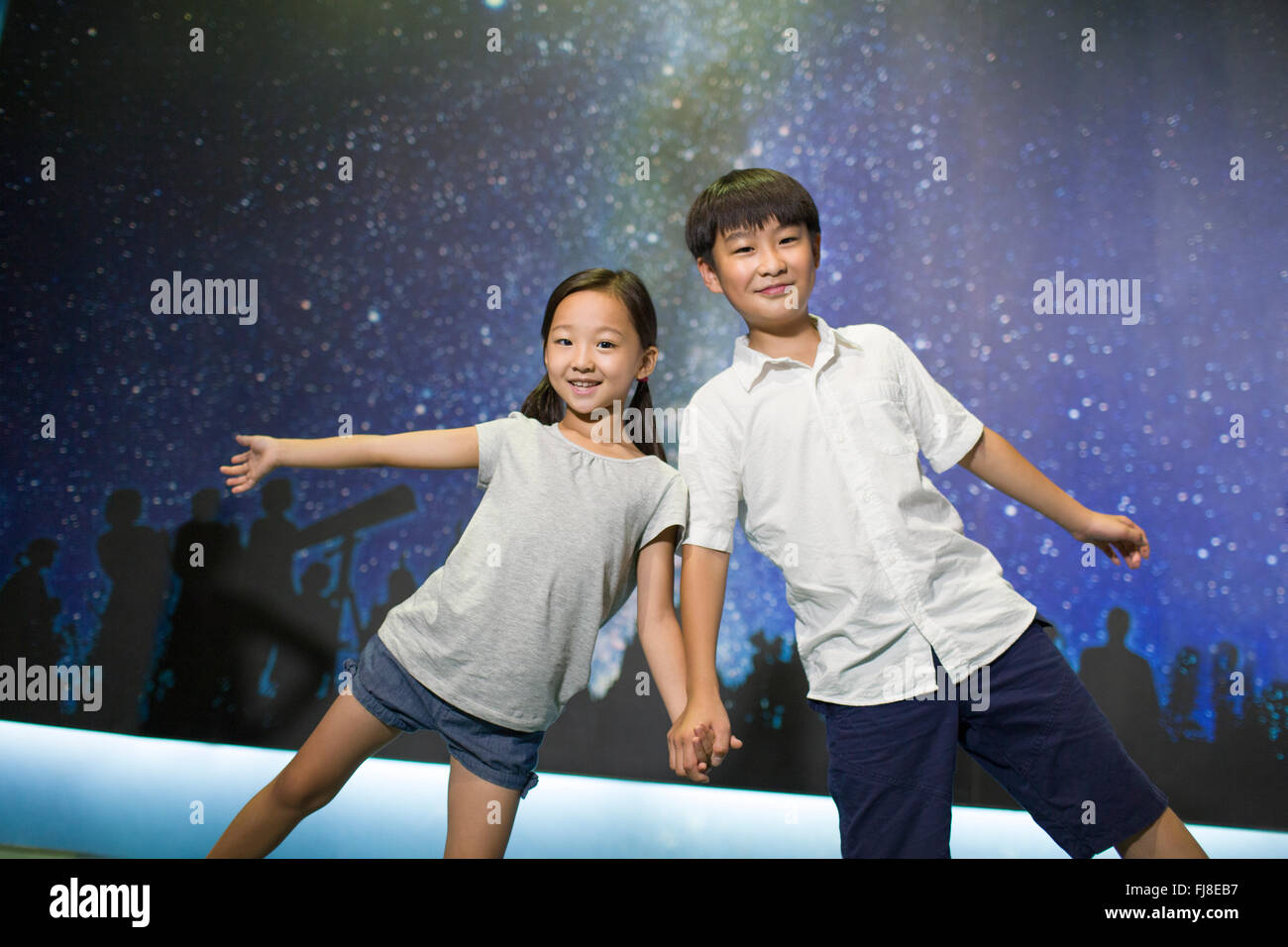 Chinese children in science and technology museum Stock Photo - Alamy