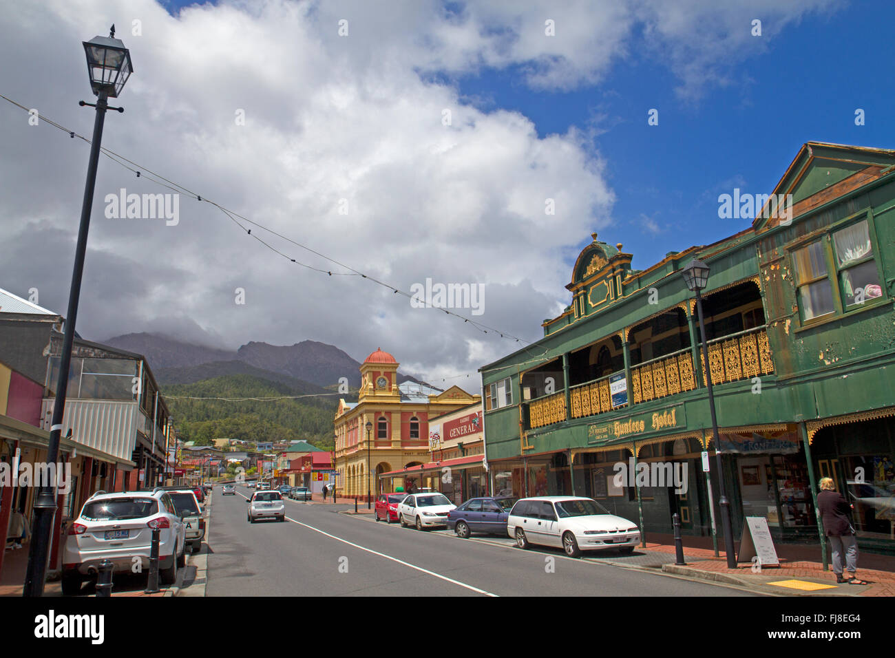 The main street of Queenstown Stock Photo - Alamy