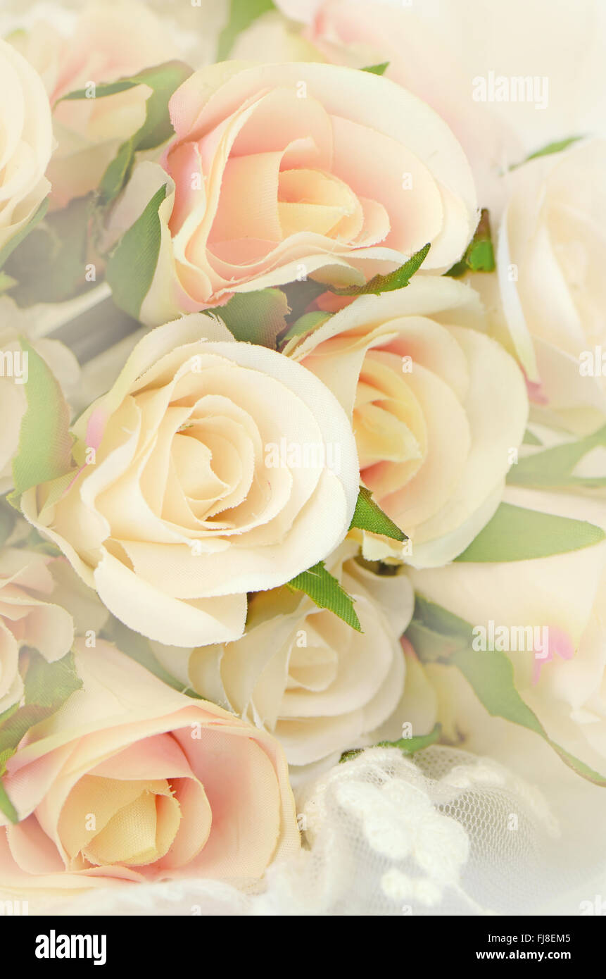 Rose Bouquet with Soft Focus Color Filtered as Background Stock Photo ...
