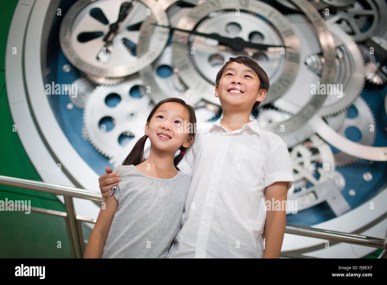 Chinese children in science and technology museum Stock Photo - Alamy