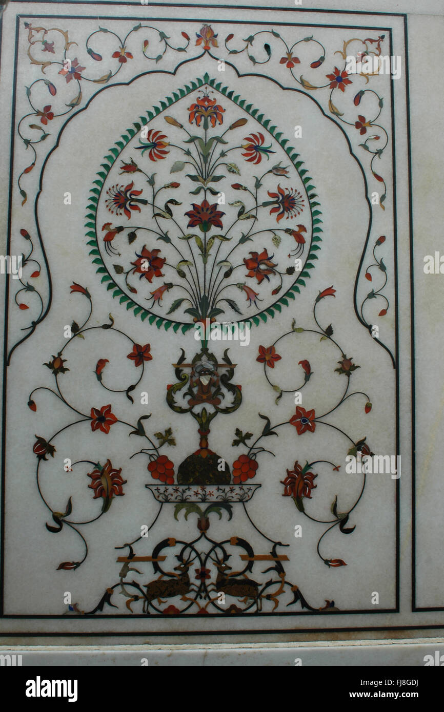 Inlay work on wall, golden temple, amritsar, punjab, india, asia Stock ...