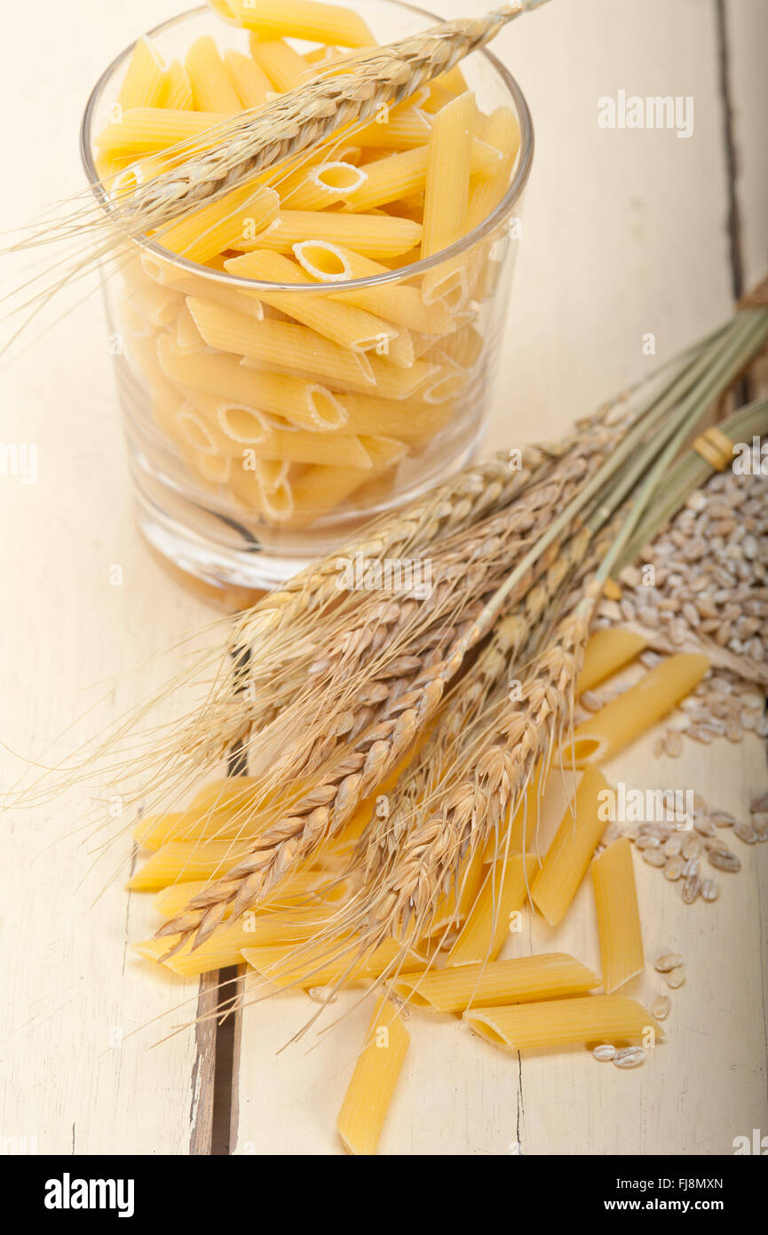 short Italian pasta penne with durum wheat grains Stock Photo - Alamy