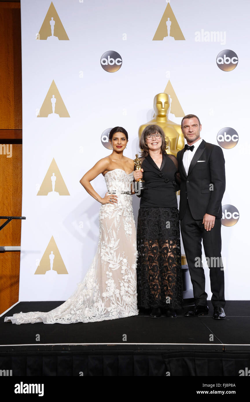 Hollywood, California. 28th Feb, 2016. Editor Margaret Sixel, winner of ...