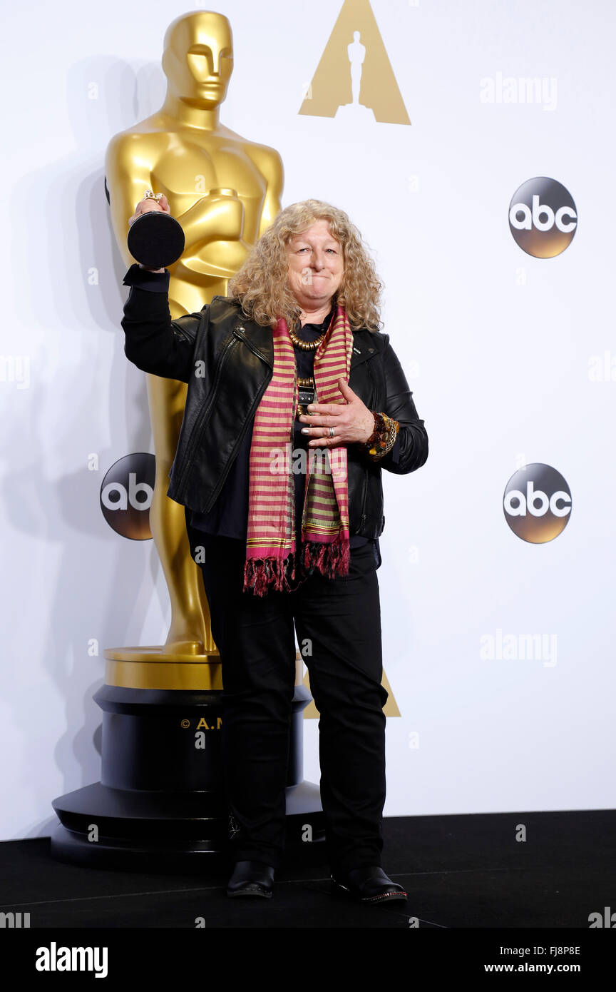 Hollywood, California. 28th Feb, 2016. Costume designer Jenny Beavan ...