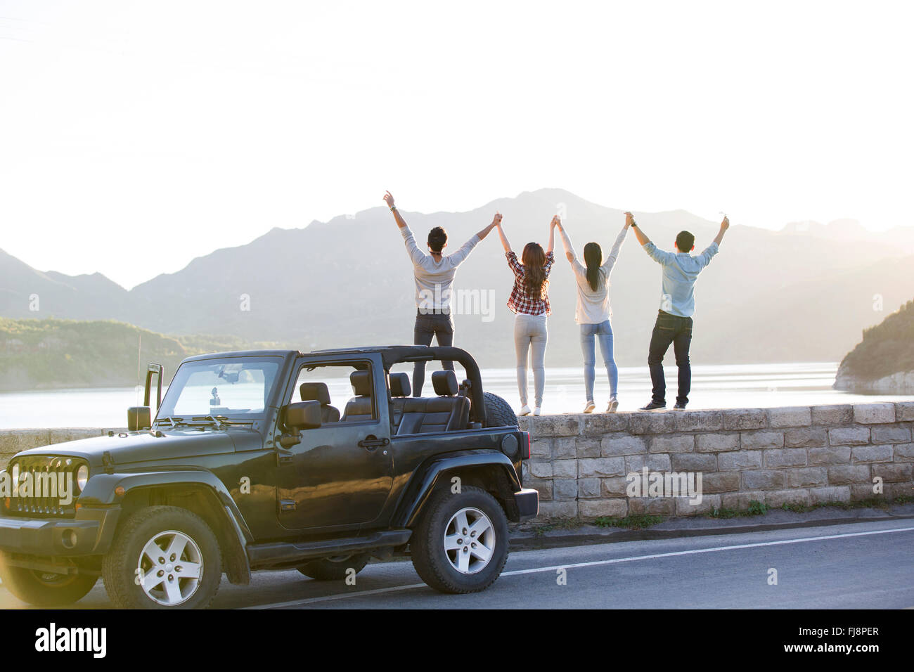 Young chinese couple jeep hi-res stock photography and images - Alamy