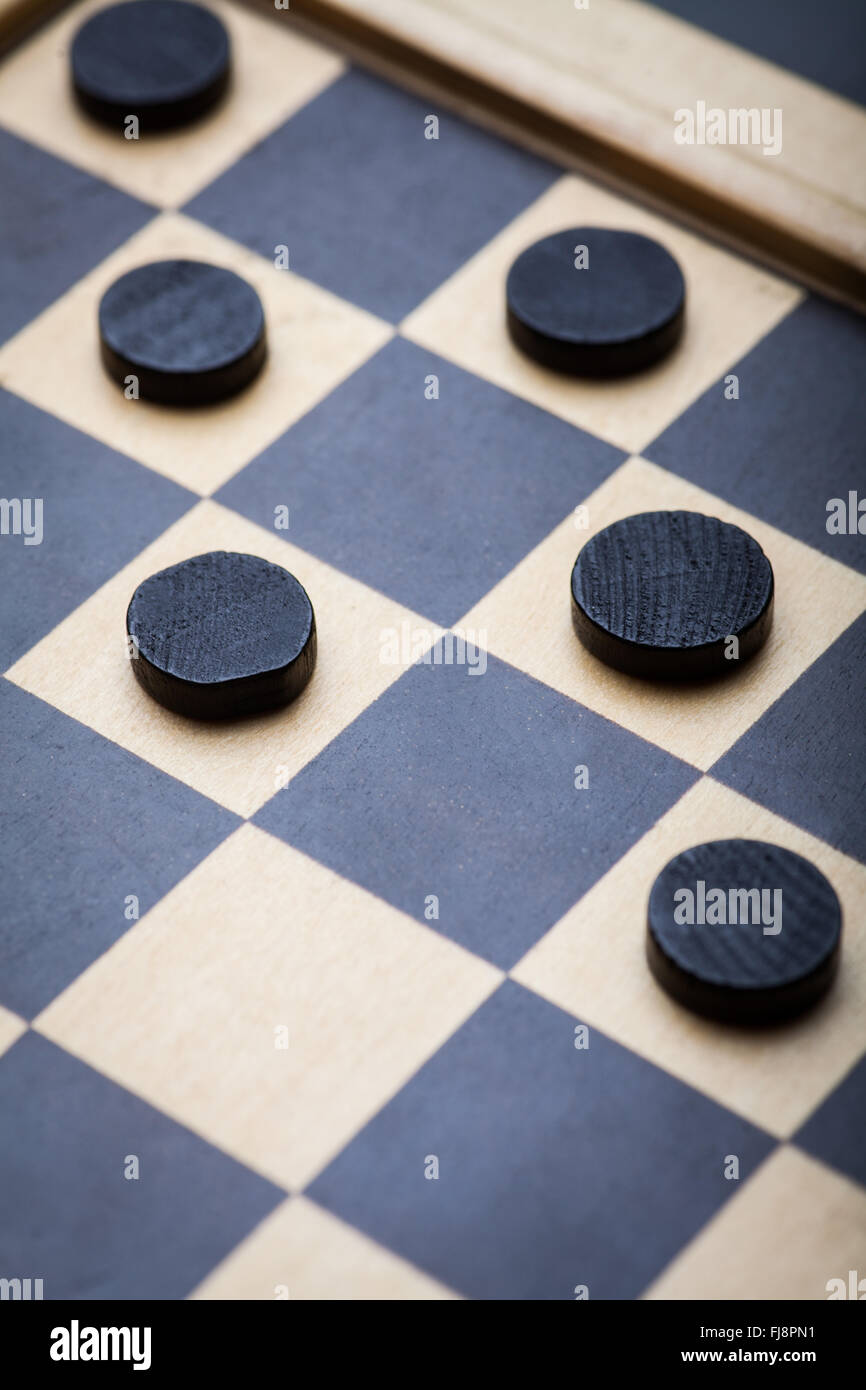 Color shot of a vintage draughts or checkers board game Stock Photo - Alamy