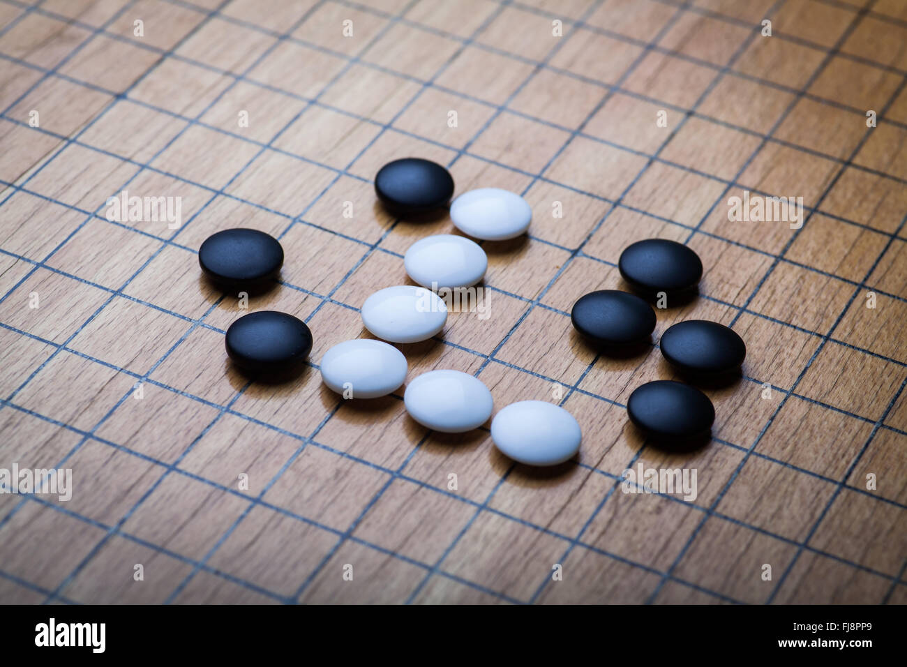 Color detail image of a Go board game Stock Photo - Alamy