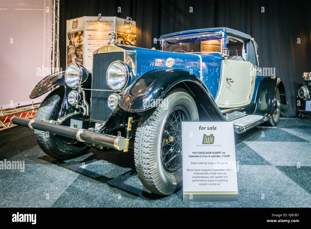 Vintage car Excelsior Albert 1, Cabriolet, 1927 Stock Photo - Alamy