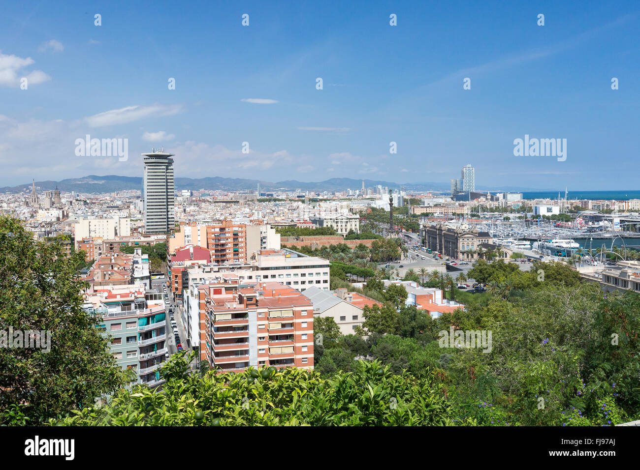 Barcelona City View Stock Photo - Alamy