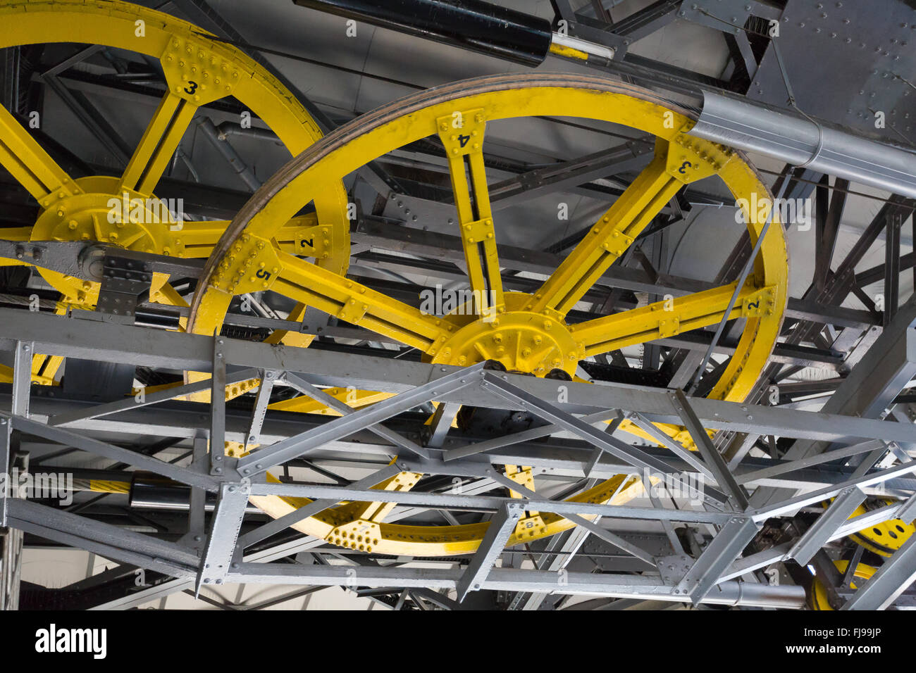 Funicular Cableway Mechanism Stock Photo - Alamy