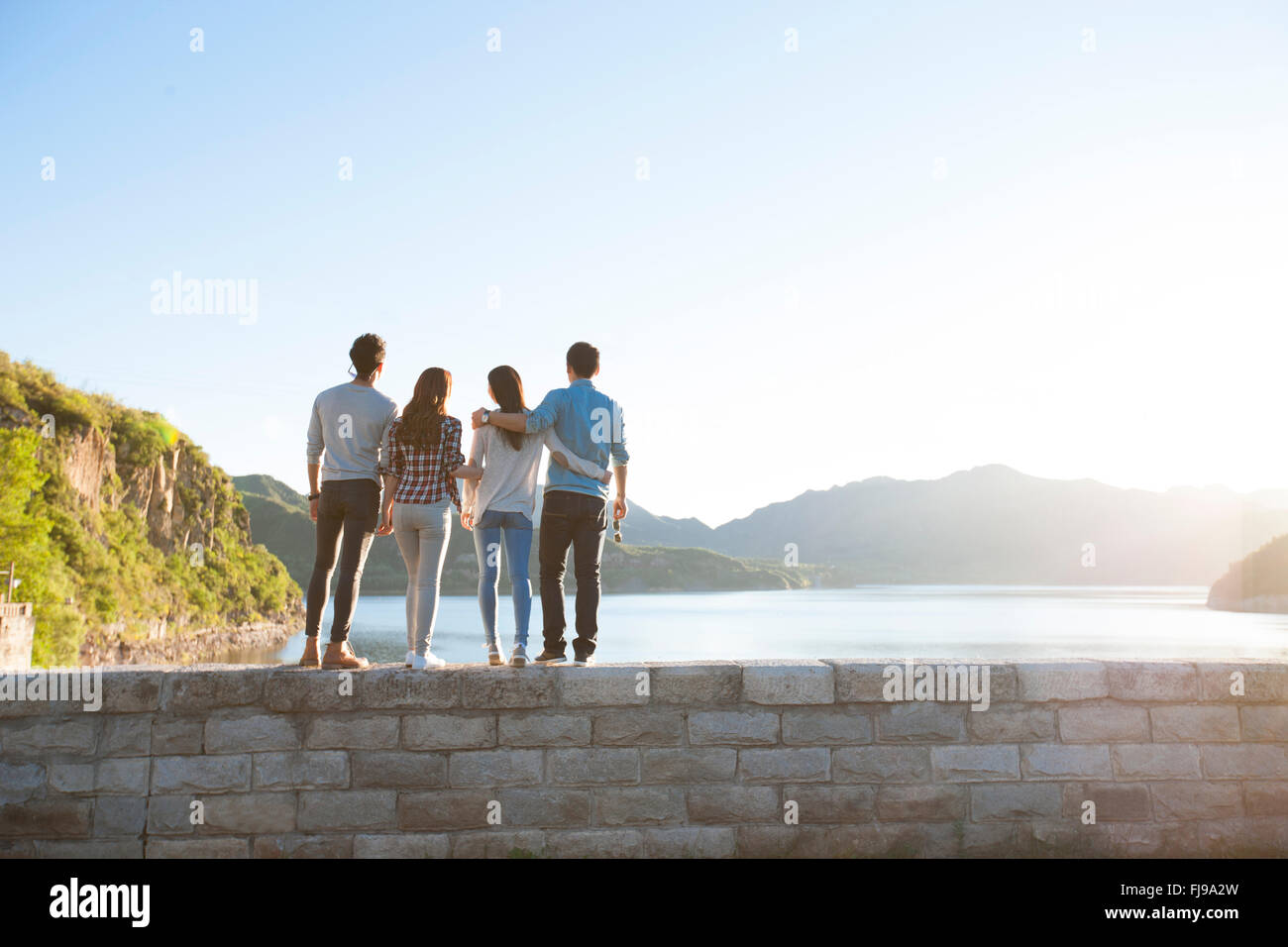 Happy Chinese friends Stock Photo - Alamy