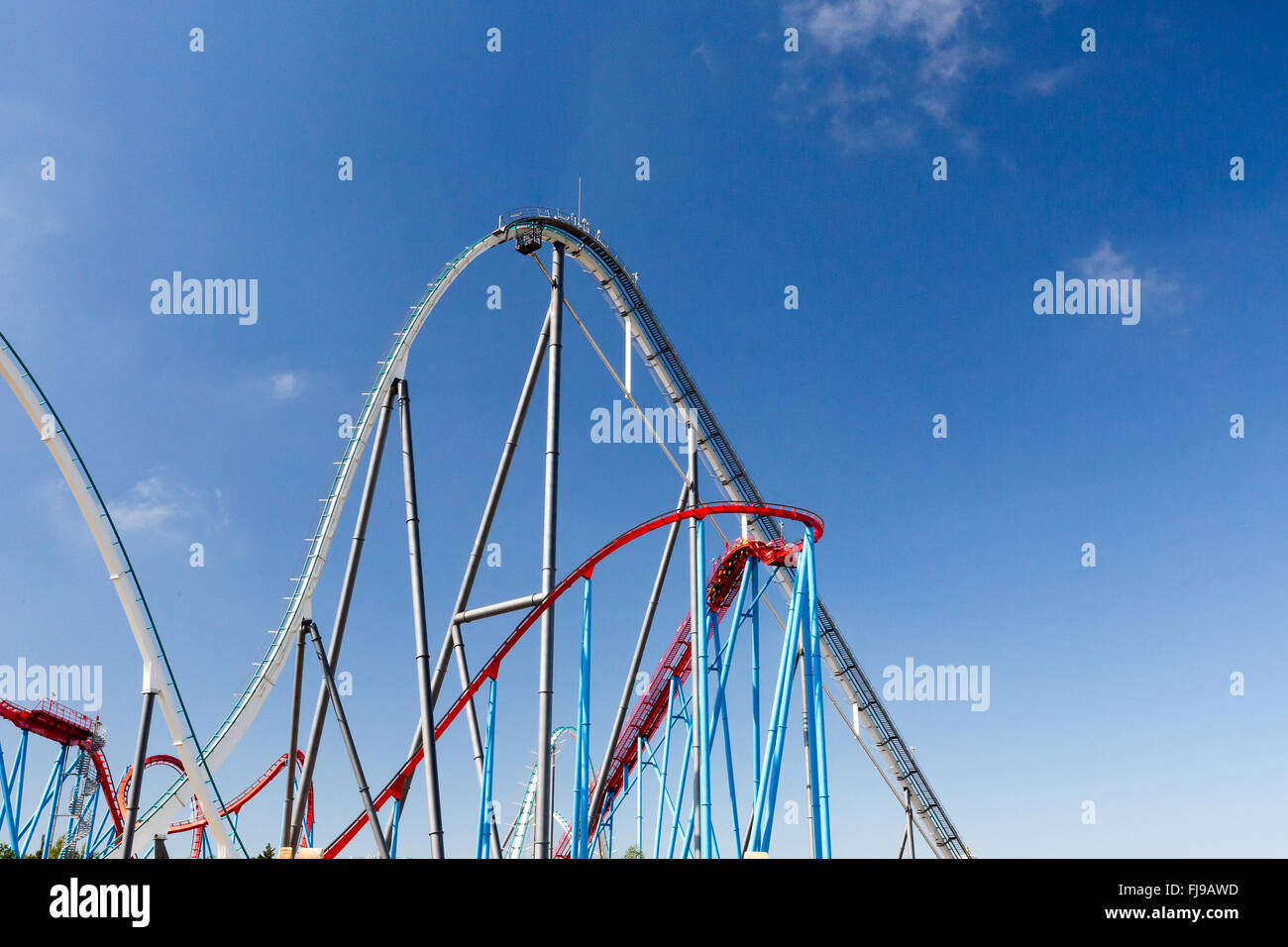 Theme park roller coaster rides hi-res stock photography and images - Alamy