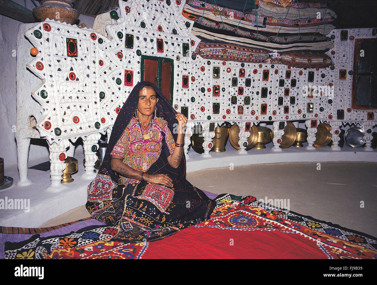 Interior of house, kutch, gujarat, india, asia Stock Photo - Alamy