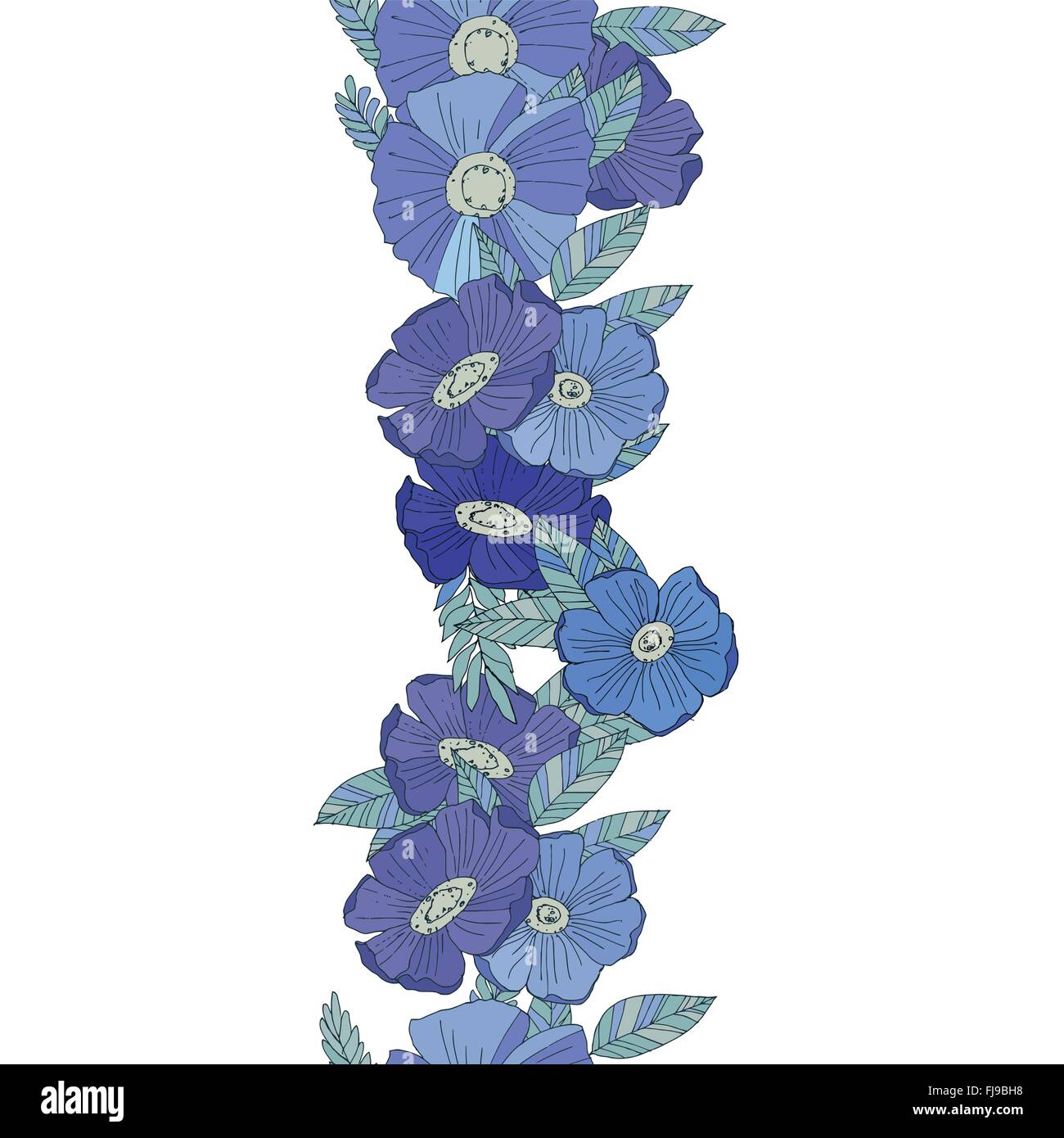 Vertical seamless floral border Stock Vector Image & Art - Alamy