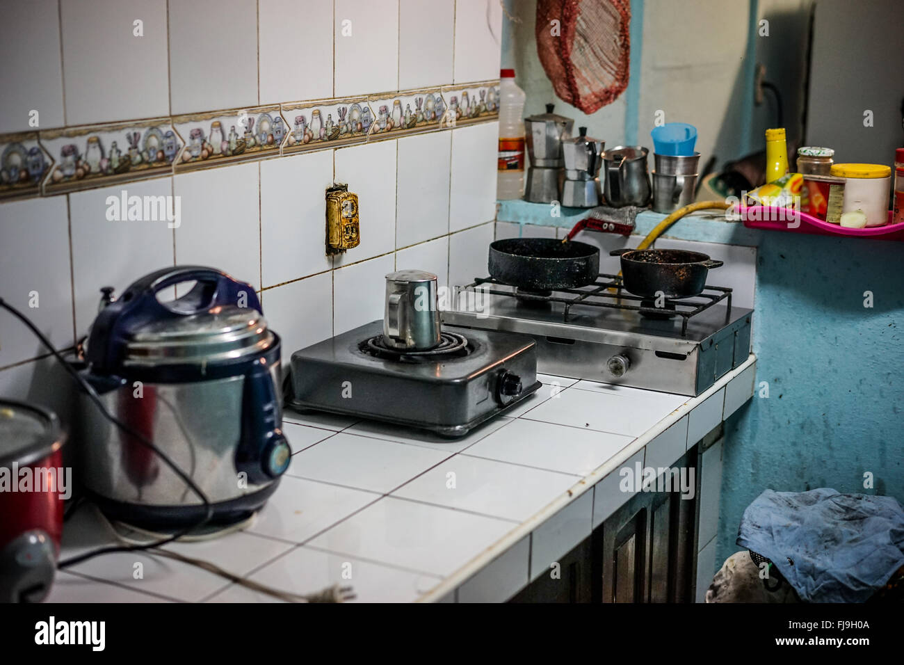Simple or Poor Housing, look in the kitchen Stock Photo - Alamy