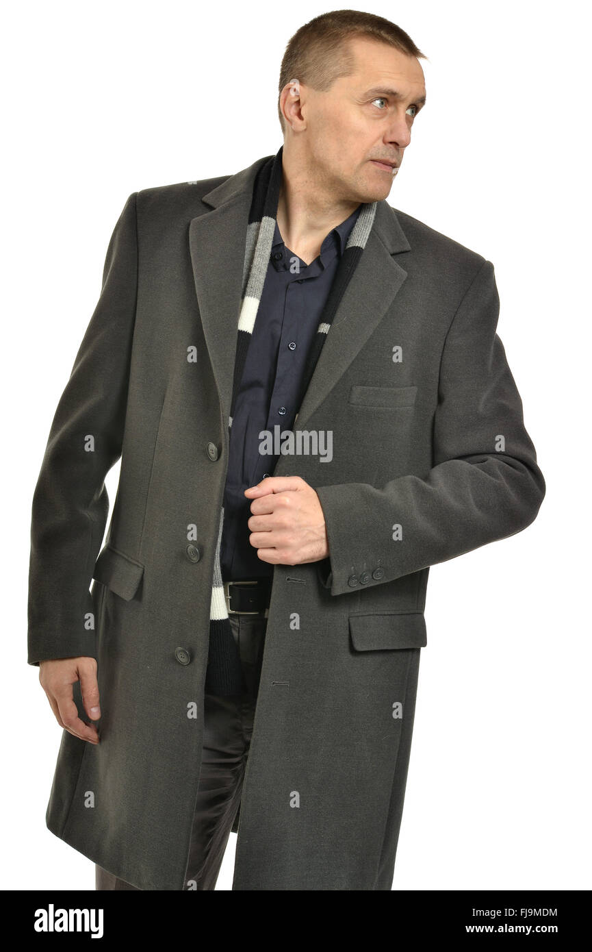 Man in coat Stock Photo - Alamy