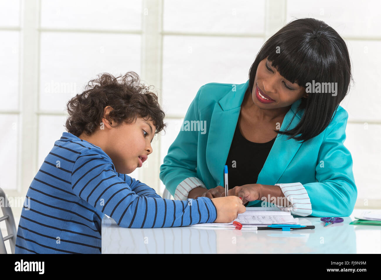Homework child studying hi-res stock photography and images - Alamy